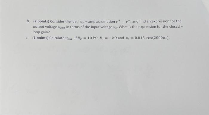 Solved Questions 1. Inverting Amplifier circuit: Consider | Chegg.com