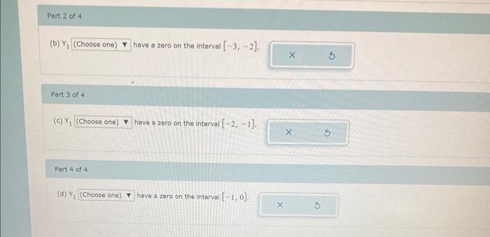 Solved A table of values is given for Y1=f(x). Determine | Chegg.com