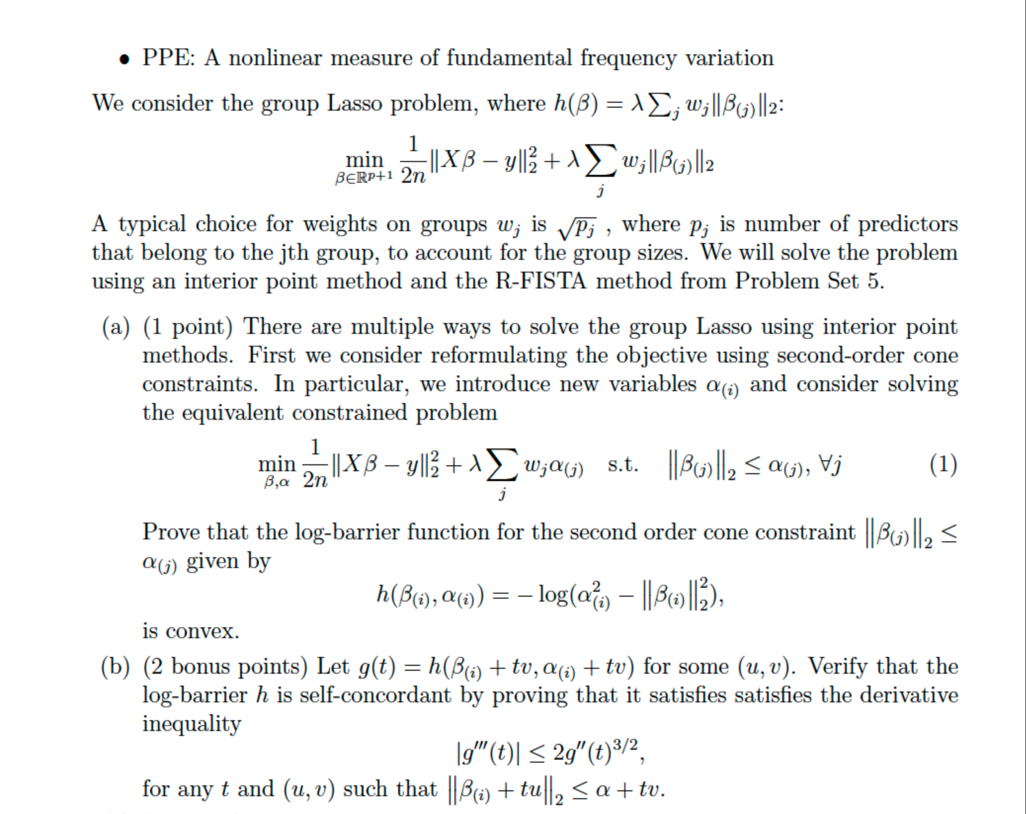 Solved We consider the group Lasso problem, where h(\beta | Chegg.com
