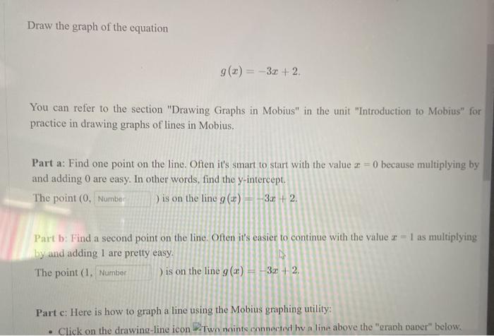 Solved Draw the graph of the equation g(x) = -3x + 2 You can | Chegg.com