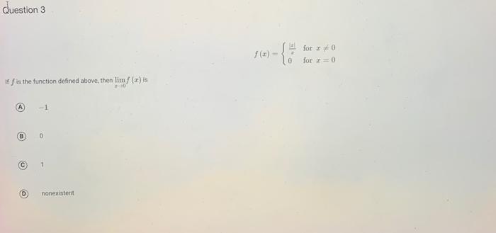 Solved Question 3 1(3) = {8 for 240 = Iff in the function | Chegg.com