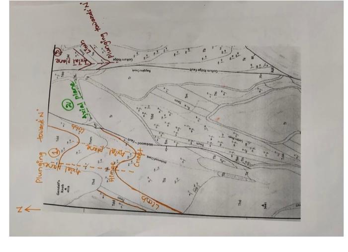 Solved please outline the different folds in this area of a | Chegg.com