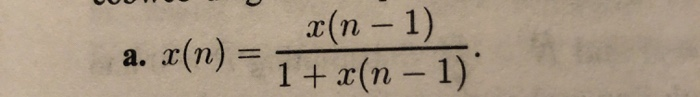 Solved Find the fixed points for the following recursion | Chegg.com