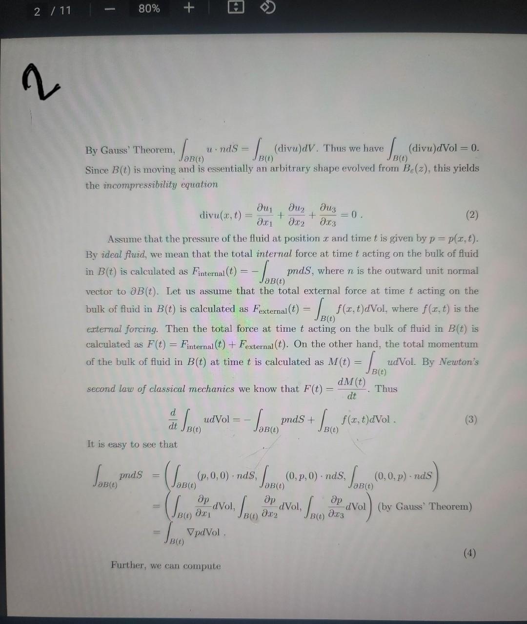 Solved Problem 3. We consider the Navier-Stokes equation in | Chegg.com