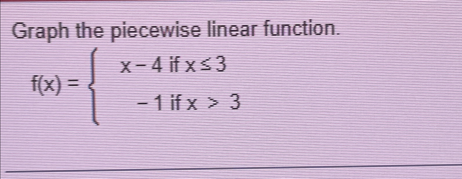 Solved Graph the piecewise linear | Chegg.com