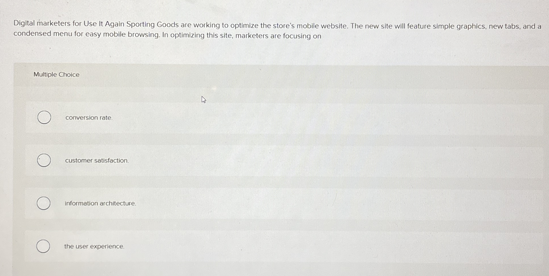 Solved Digital marketers for Use It Again Sporting Goods are | Chegg.com