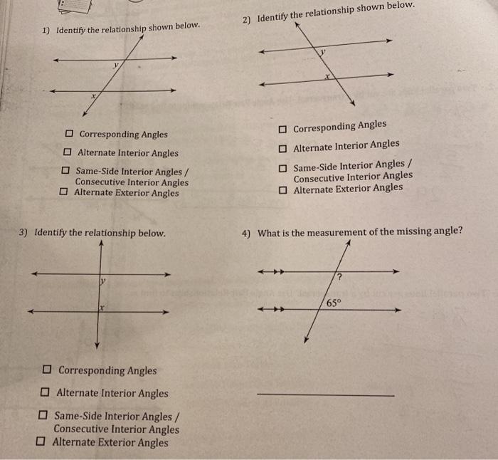 Solved 2) Identify the relationship shown below. 1) Identify | Chegg.com