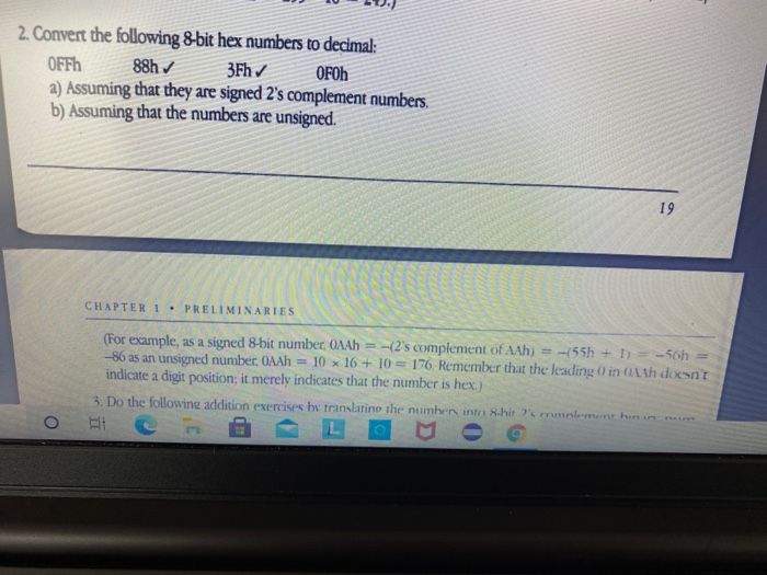 Solved 2. Convert the following 8-bit hex numbers to | Chegg.com