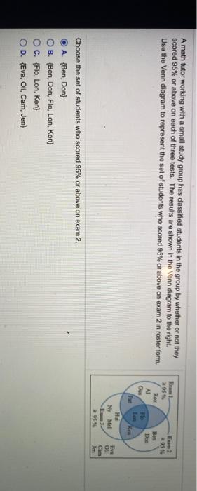 Solved A math tutor working with a small study group has | Chegg.com