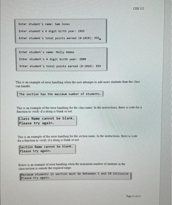 Solved Csts 112 OVERVIEW The objective of this assignment is | Chegg.com