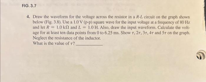 Solved 4. Draw the waveform for the voltage across the | Chegg.com