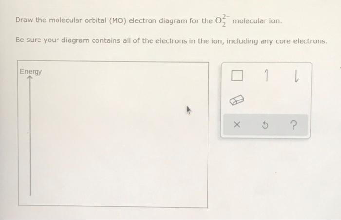 Solved Draw the molecular orbital (MO) electron diagram for | Chegg.com