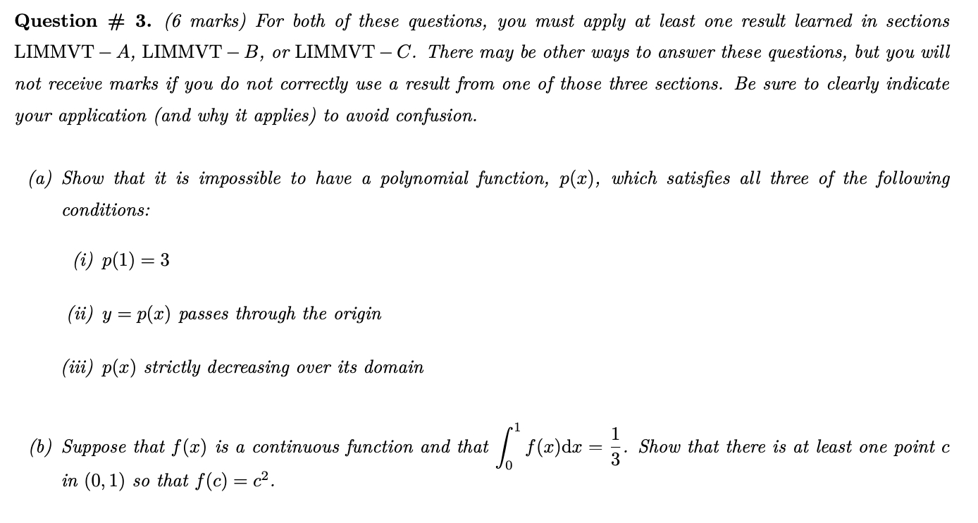 Solved Question # 3. (6 ﻿marks) ﻿For both of these | Chegg.com