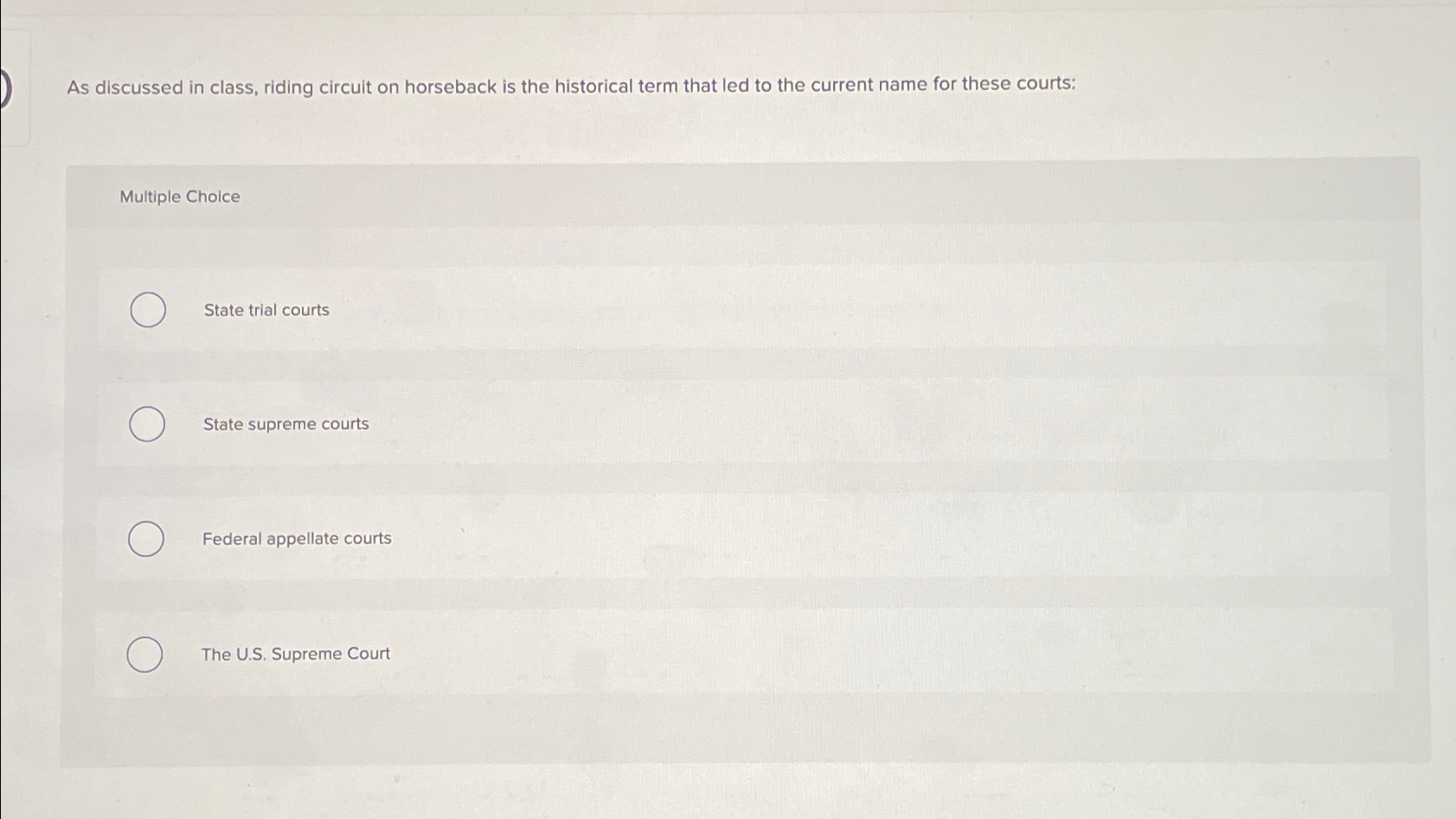 Solved As discussed in class, riding circuit on horseback is | Chegg.com