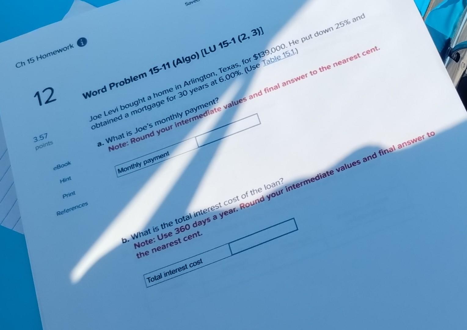 Solved Ch 15 Homework 12 and final answer to the nearest | Chegg.com