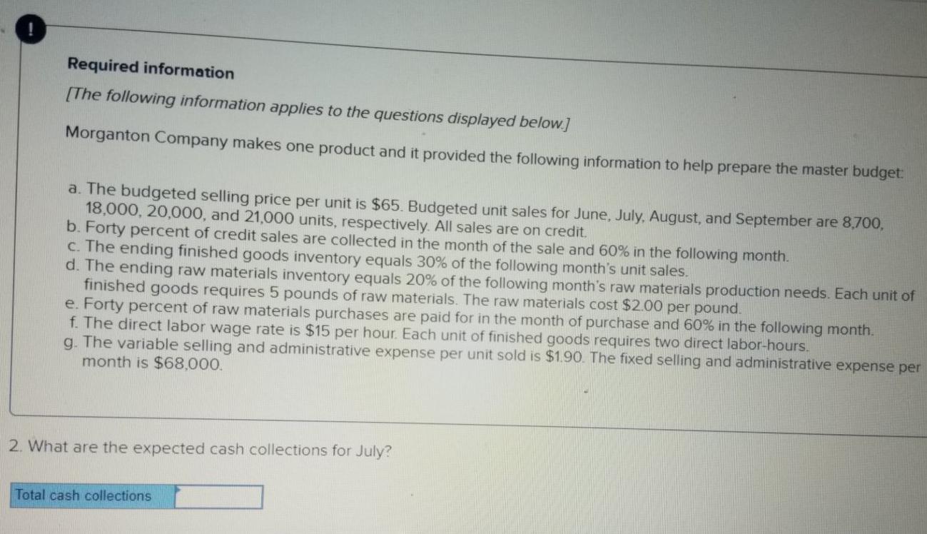 Solved Required information [The following information | Chegg.com