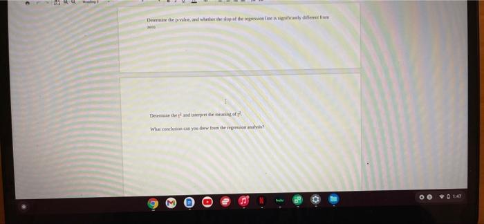 BIOL. 278 Aspergession and correlation Various | Chegg.com