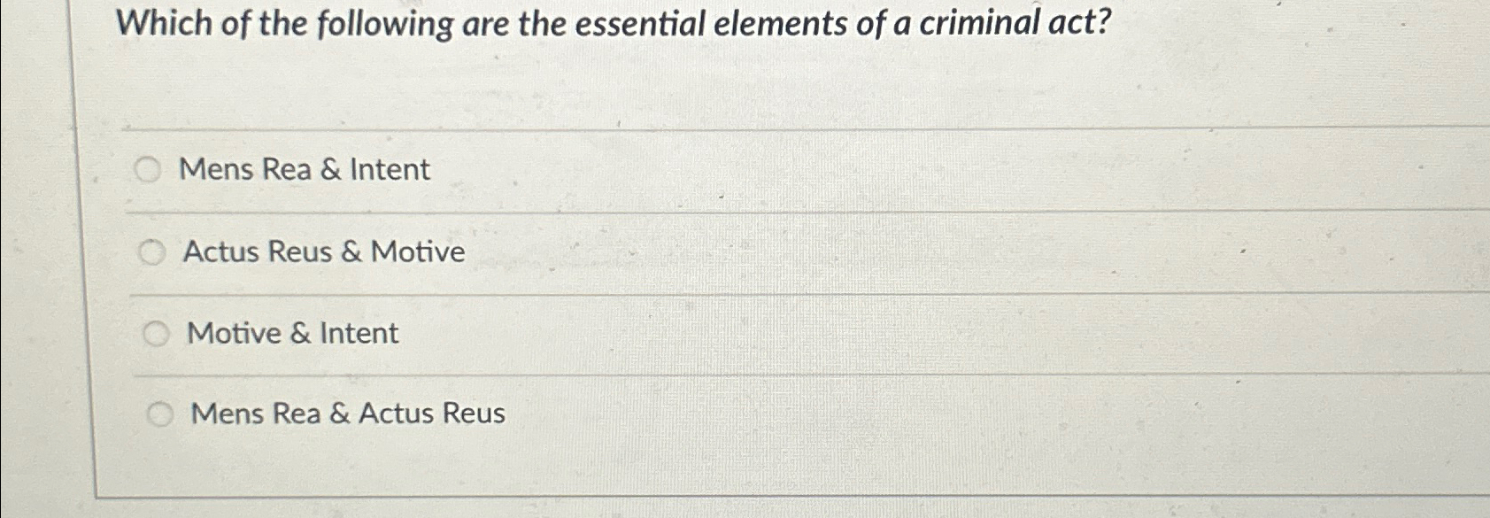Solved Which of the following are the essential elements of | Chegg.com