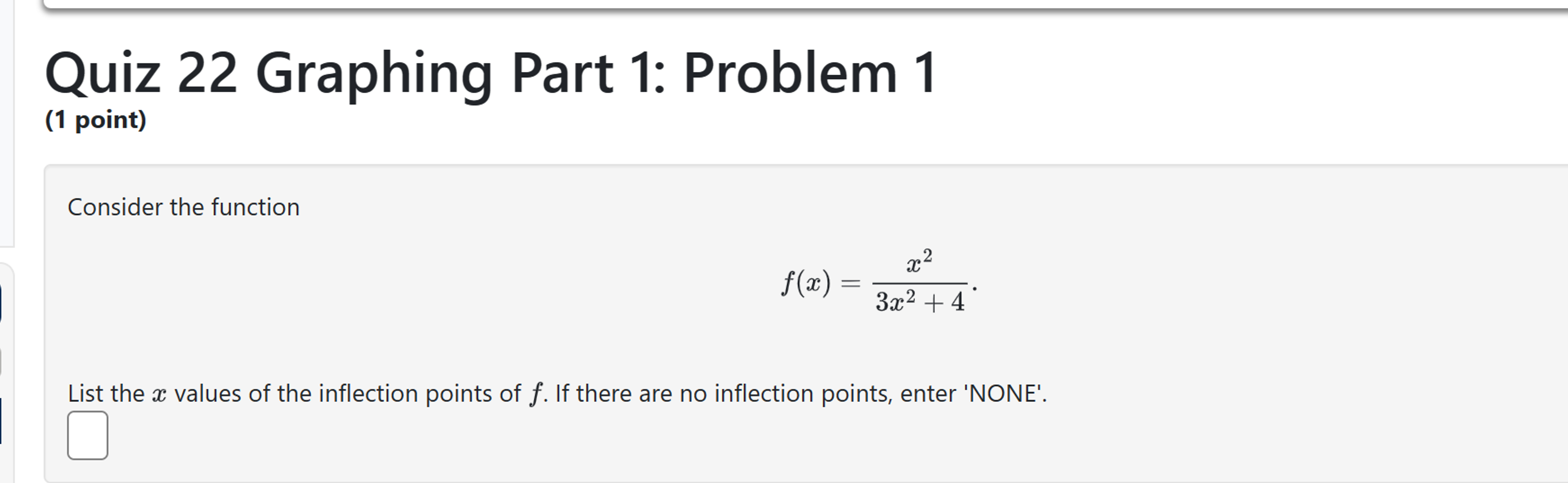 Solved Consider the functionf(x)=x23x2+4.List the x ﻿values | Chegg.com
