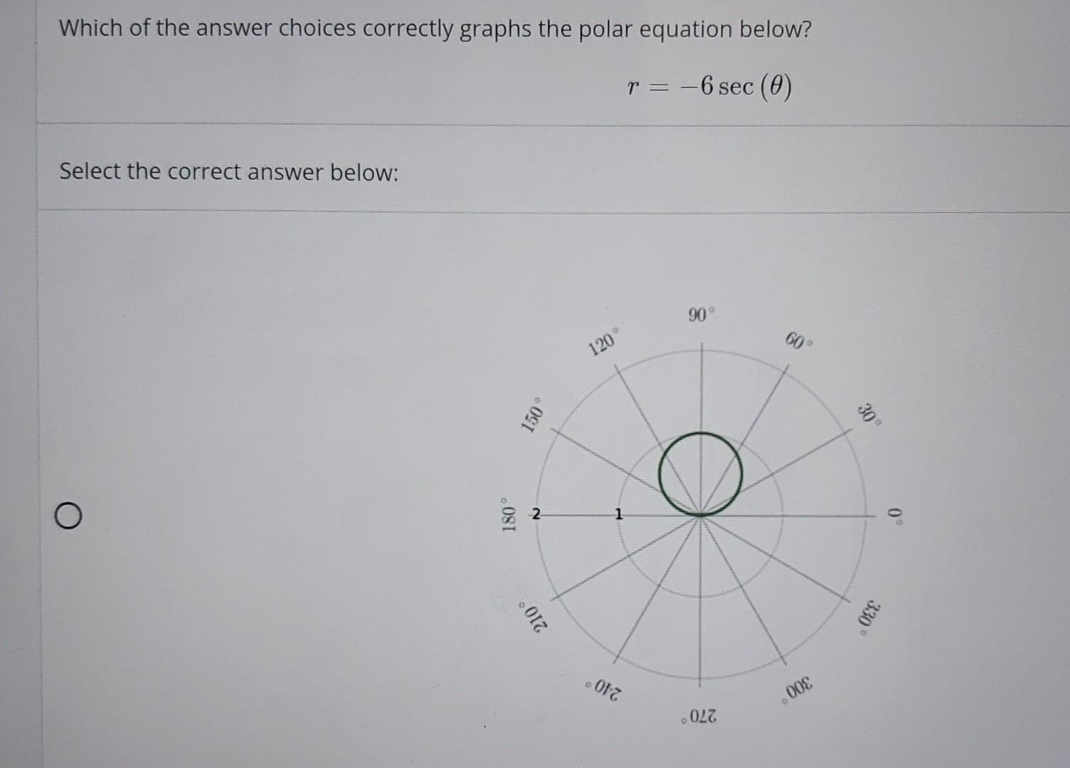 Solved Which of the answer choices correctly graphs the | Chegg.com