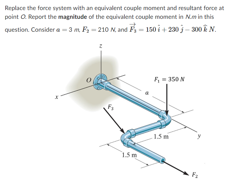 Solved Replace the force system with an equivalent couple | Chegg.com