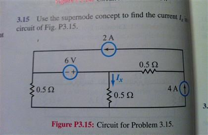Solved Use the supermode concept to find the current IA in | Chegg.com