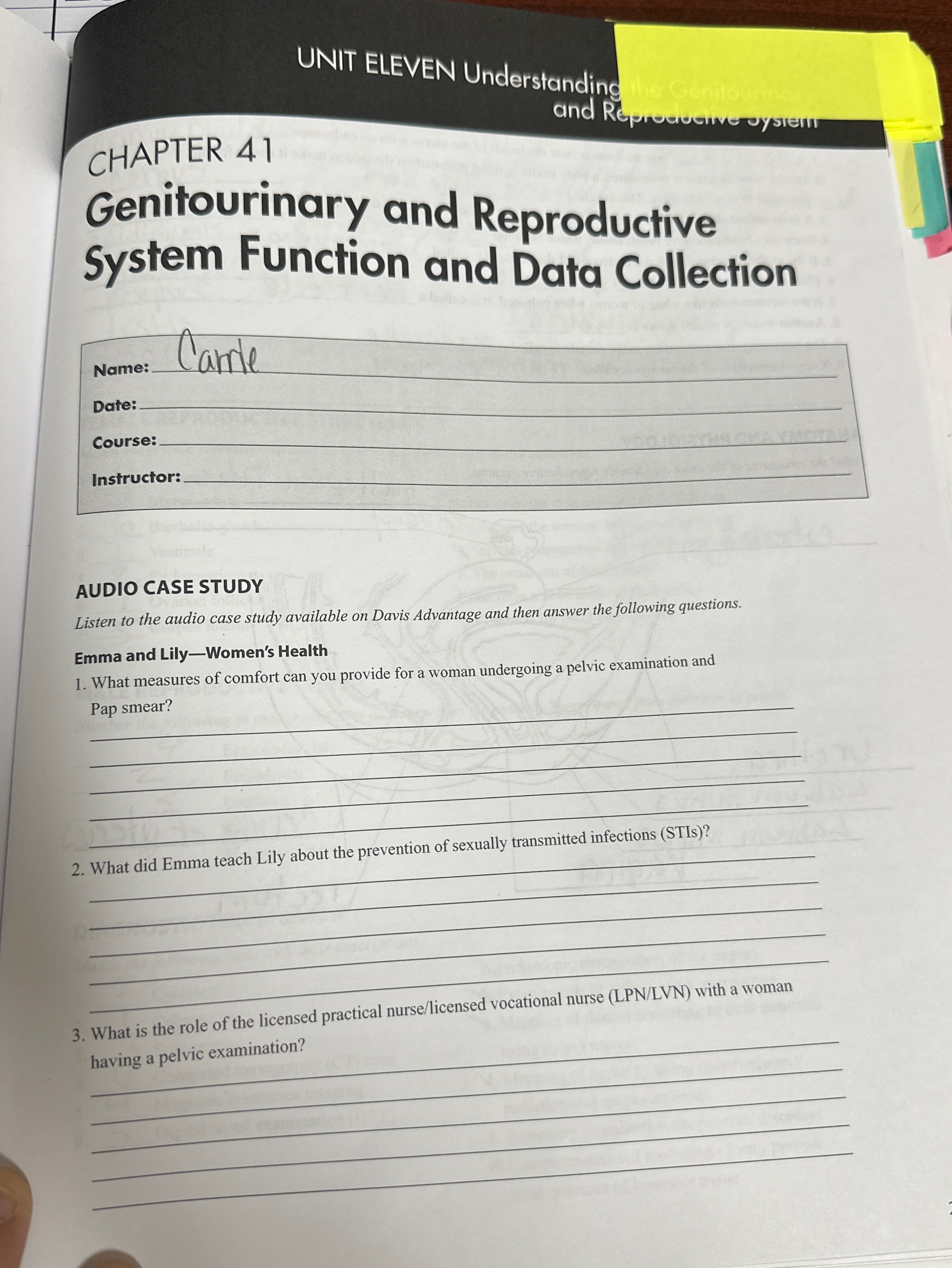 Solved UNIT ELEVEN Understandingand Repreauane sysermCHAPTER | Chegg.com