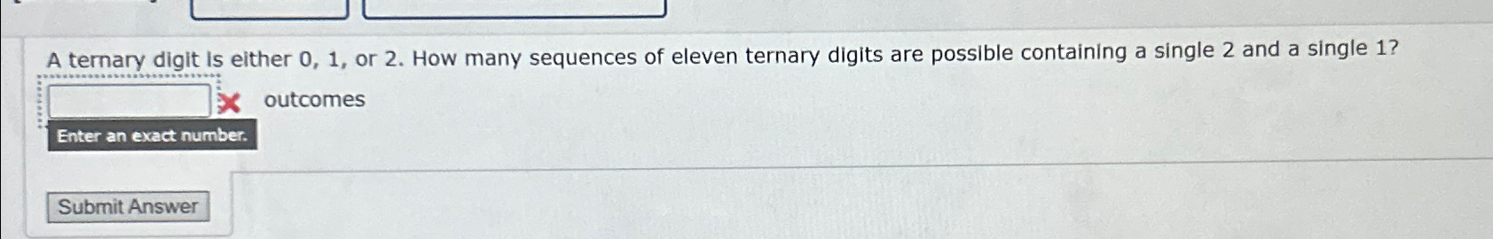 Solved A ternary digit is either 0,1 , ﻿or 2 . ﻿How many | Chegg.com