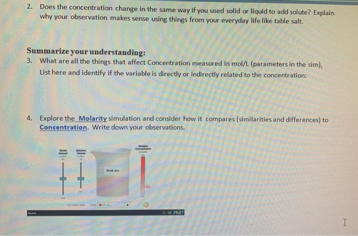 Solved 2. Does the concentration change in the same way if | Chegg.com