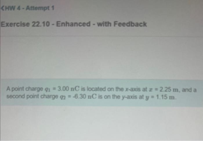 Solved A point charge q1=3.00nC is located on the x-axis at | Chegg.com