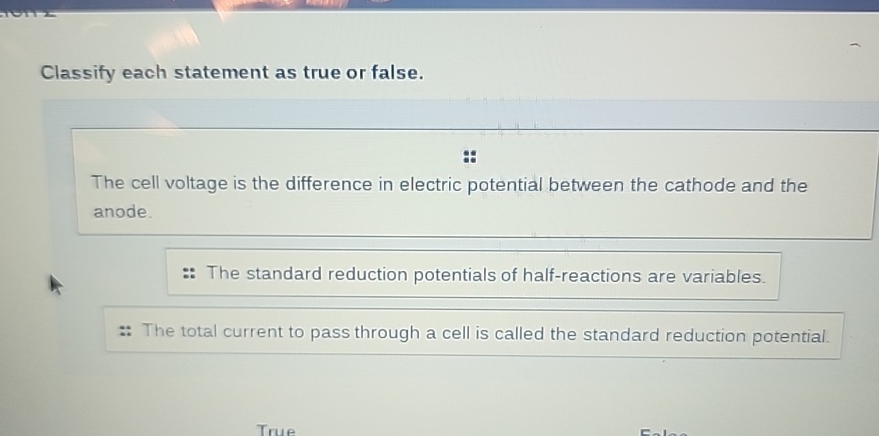 Solved Classify each statement as true or false.The cell | Chegg.com