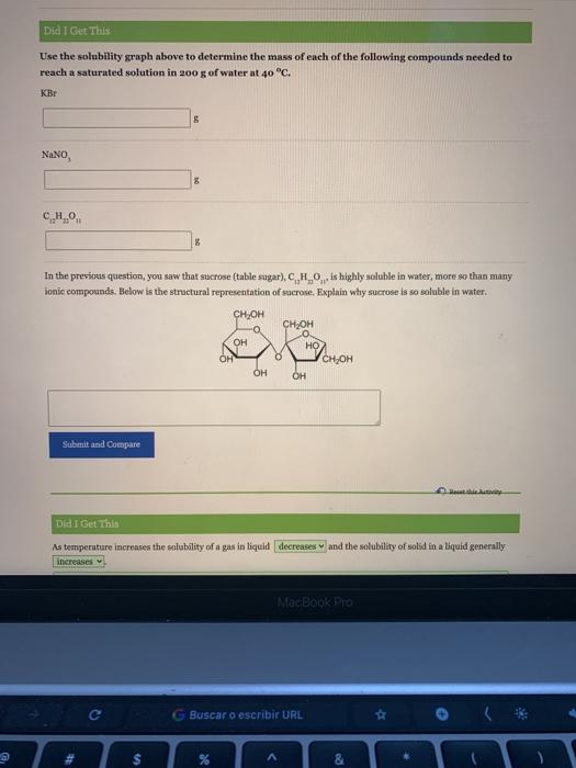 Solved Use the solubility graph above to determine the mass | Chegg.com