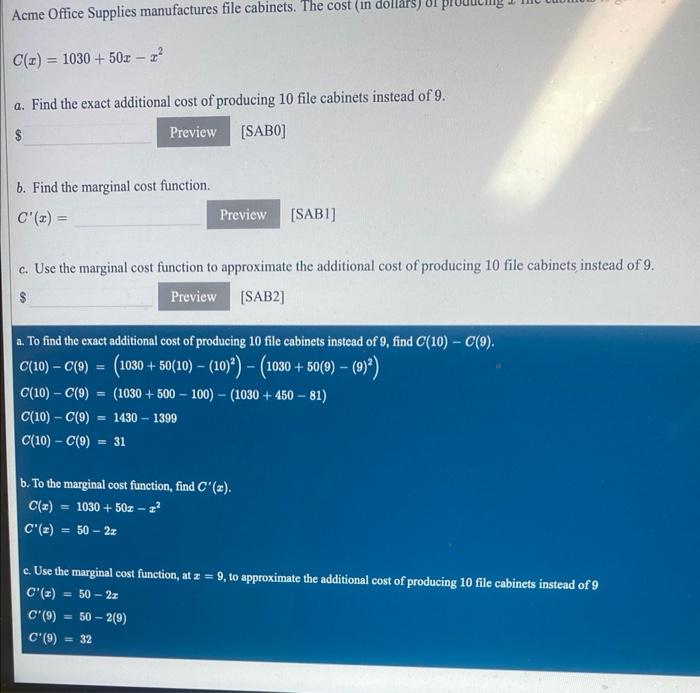 Solved what is the correct answer for C)and example problem | Chegg.com