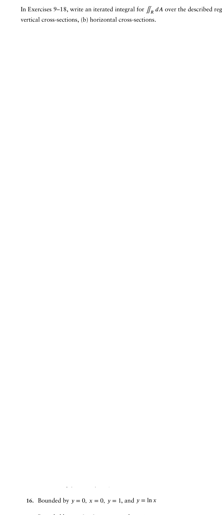 Solved In Exercises 9-18, ﻿write an iterated integral for | Chegg.com