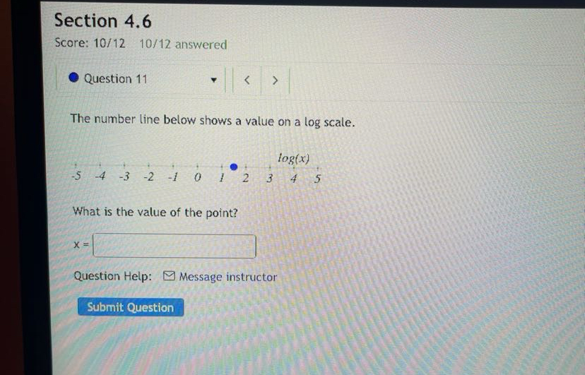 Solved Section 4.6Score: 1012,1012 ﻿answeredQuestion 11The | Chegg.com