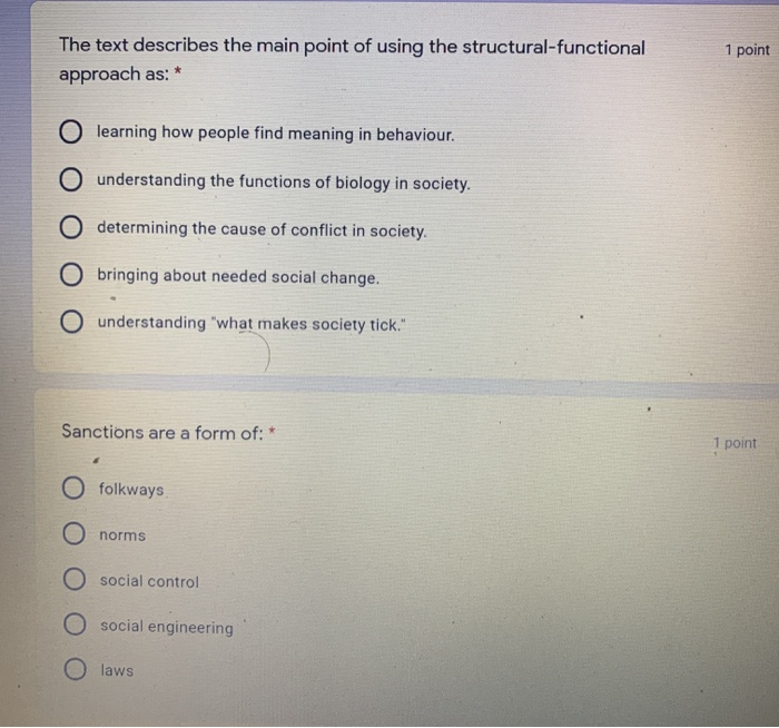 Solved 1 Point The Text Describes The Main Point Of Using Chegg