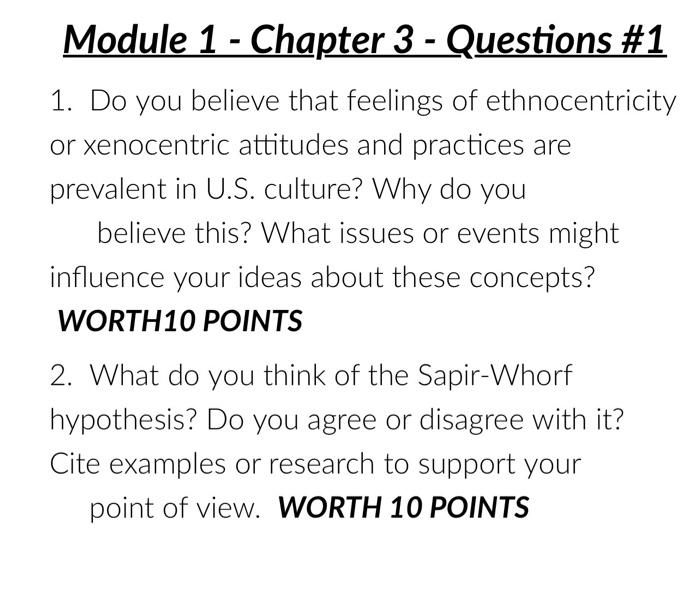 Module 1 - Chapter 3 - Questions \#1 1. Do you | Chegg.com