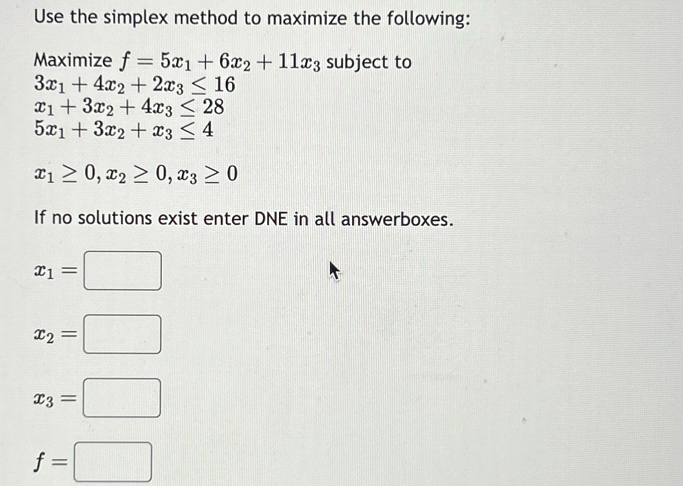 Use the simplex method to maximize the following: | Chegg.com