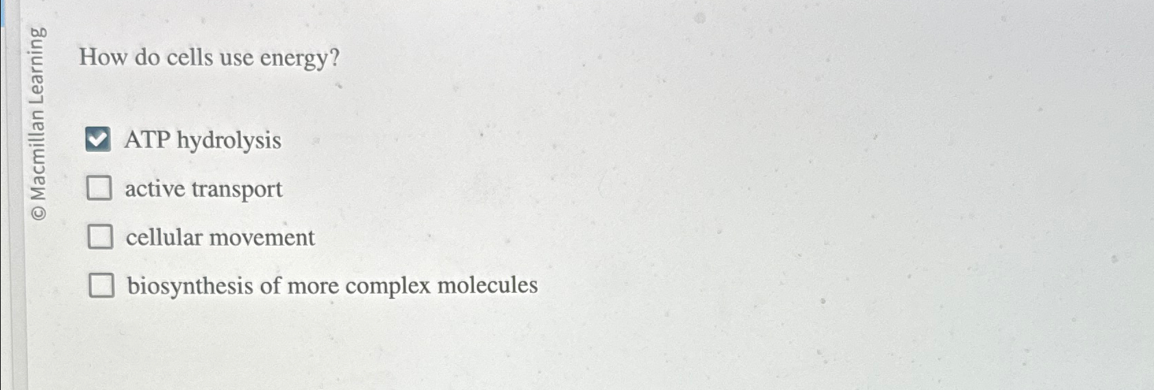 Solved () E ﻿ How do cells use energy?ATP hydrolysisactive | Chegg.com
