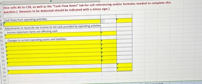 Solved 15. formulas needed to complete(Use cells A6 to C38, | Chegg.com