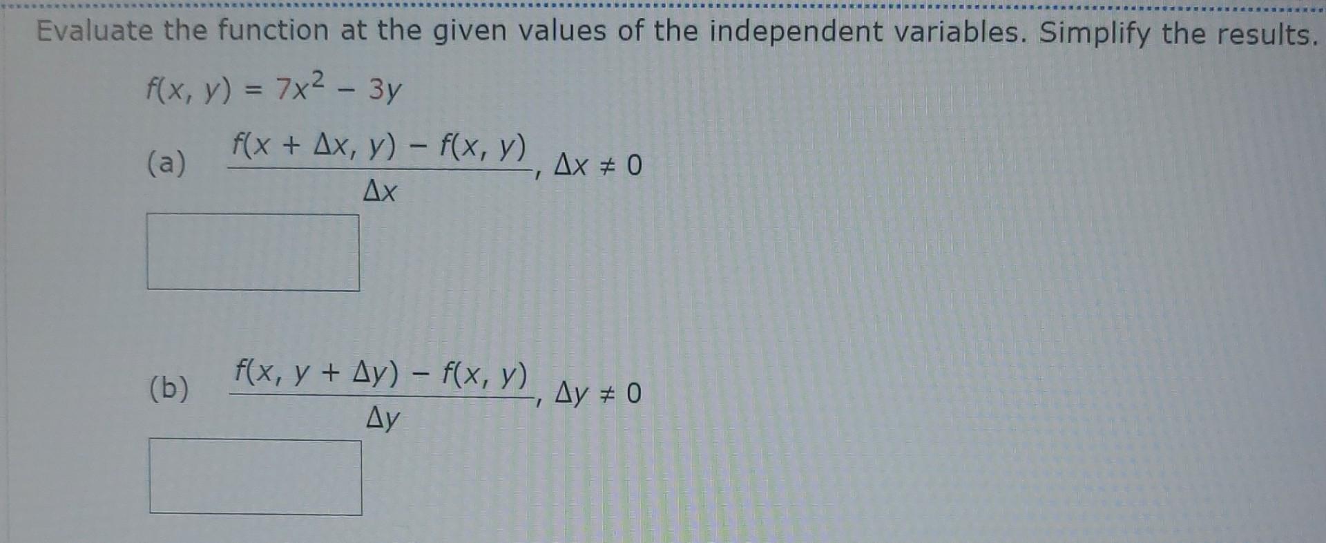 Solved Evaluate the function at the given values of the | Chegg.com