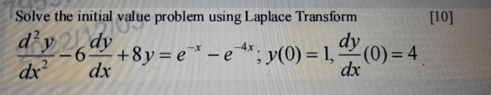 Solved Solve the initial value problem using Laplace | Chegg.com