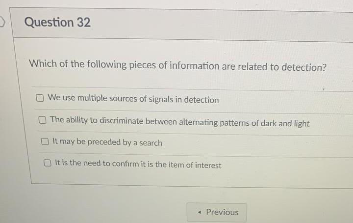 Solved Question 39 The ability to perceive and observe very | Chegg.com