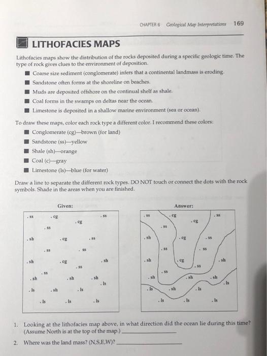 Solved CHAPTER 6 Geological Map Interpretations 169 | Chegg.com