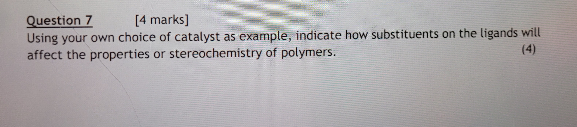 Question 7 [4 ﻿marks]Using your own choice of | Chegg.com