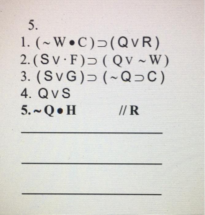 Solved Use only the Eight Rules of Inference to prove the | Chegg.com