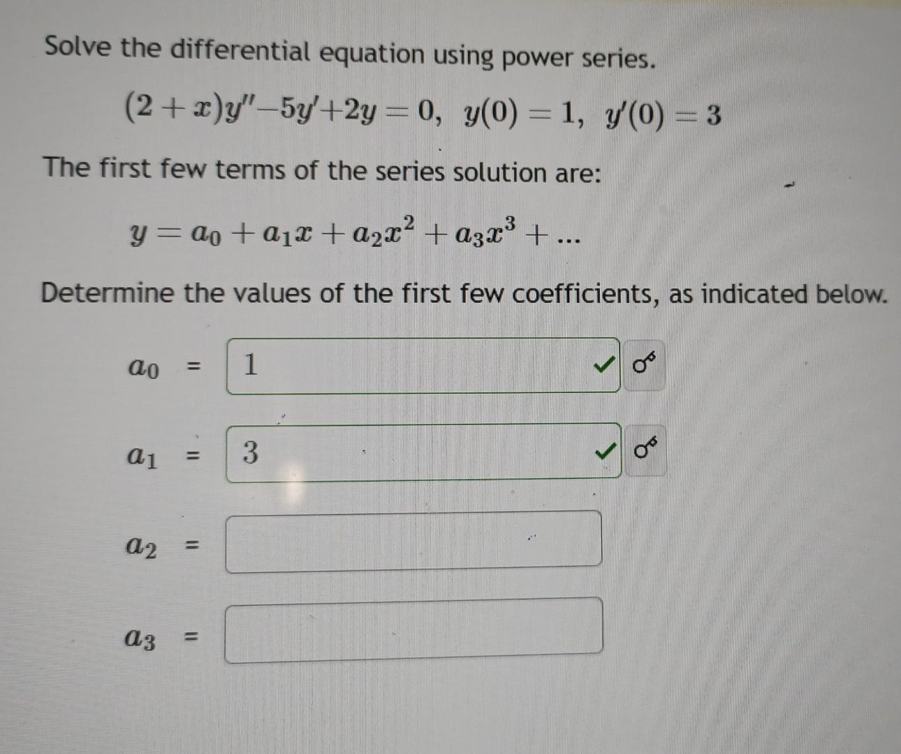 Solved Solve the differential equation using power series. | Chegg.com