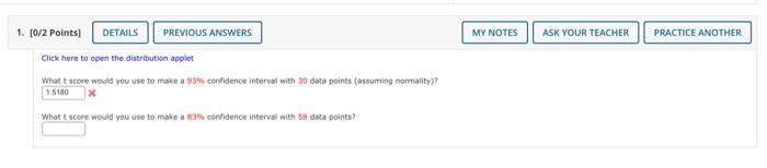 Solved Click here to open the distribution applet. What t | Chegg.com
