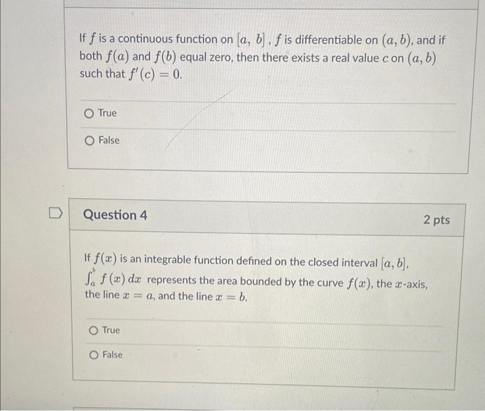 Solved If f is a continuous function on [a,b],f is | Chegg.com
