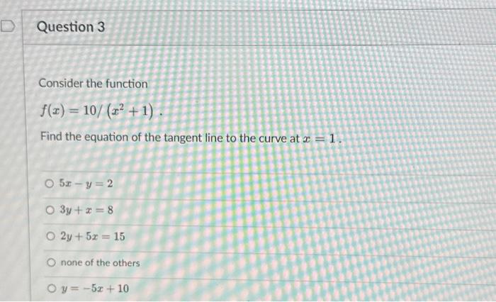 Solved Consider the function f(x)=10/(x2+1) Find the | Chegg.com